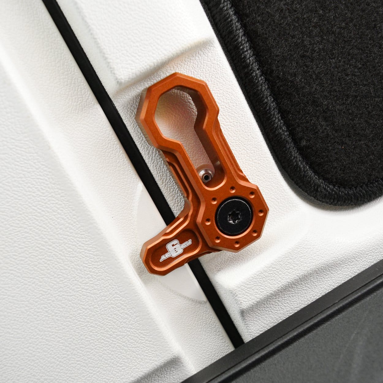 JK Jeep Orange L-Shaped Roof Locks | Agency 6 - Agency6.com